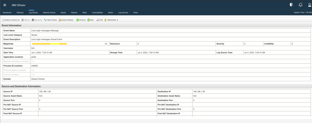 Event properties in Qradar | Codefensive Technologies