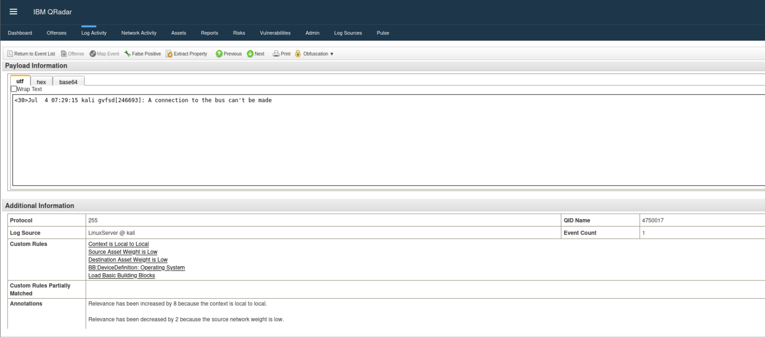 Event properties in Qradar | Codefensive Technologies